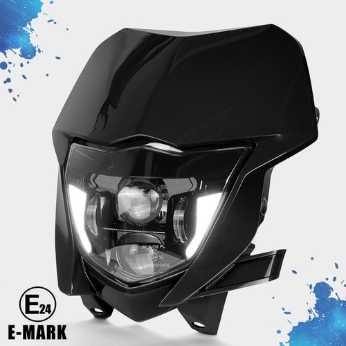LED Headlight DRL Black Fairing For Yamaha WR450F WR250F 2019-2024 Dirt ...