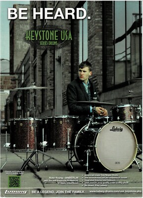 LUDWIG DRUMS - NATE YOUNG of ANBERLIN - 2013 Print Advertisement | eBay