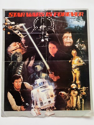 STAR WARS POSTER 18" X 24" 1984 2 SIDED STAR WARS IS FOREVER KENNER ...