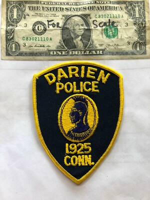 Darien Connecticut Police Patch Un-sewn great shape | eBay