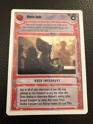 Star Wars CCG Decipher SWCCG Premiere Unlimited wb Nabrun Leids | eBay