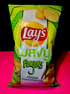 🔵 Brand New Limited Edition LAYs Wavy Funyuns Onion Flavored Potato ...