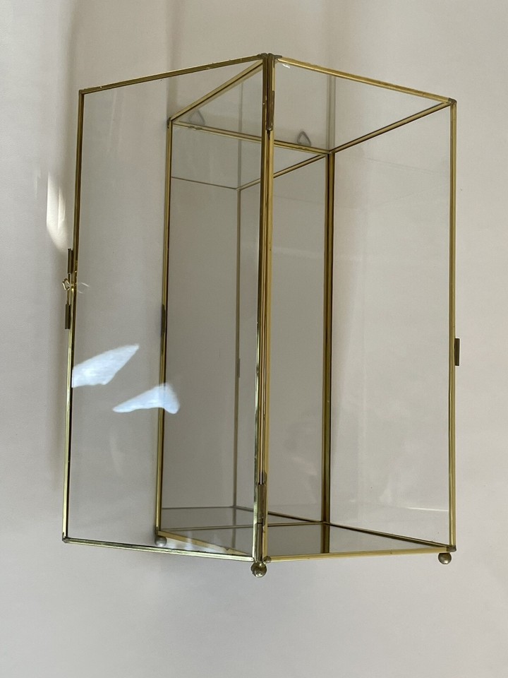 Vintage GLASS ALL AROUND Mirrored DISPLAY CASE BOX Horizontal | eBay