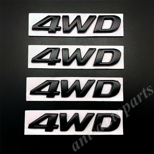 4pcs Metal Matte 4WD Car Trunk Rear Emblem Badge Decal Stickers AWD 4X4 ...