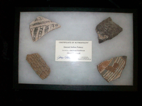 Anasazi Native American Pottery Shards in Display Case | eBay