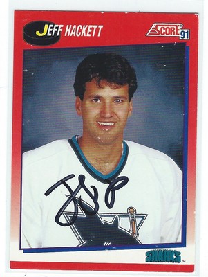 Jeff Hackett Signed 1991/92 Score Canadian Card #326 San Jose Sharks | eBay