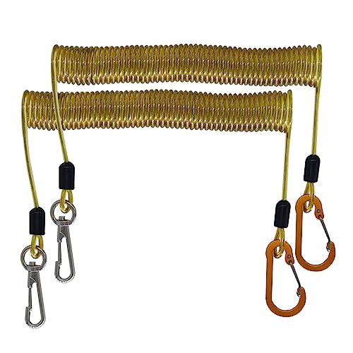Fishing Lanyard, Heavy Duty Coiled Lanyards Stainless Steel Wire Inside ...