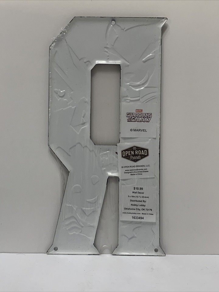 Groot Rocket Metal Sign Letter R Guardians of the Galaxy 5 x 10 in New ...