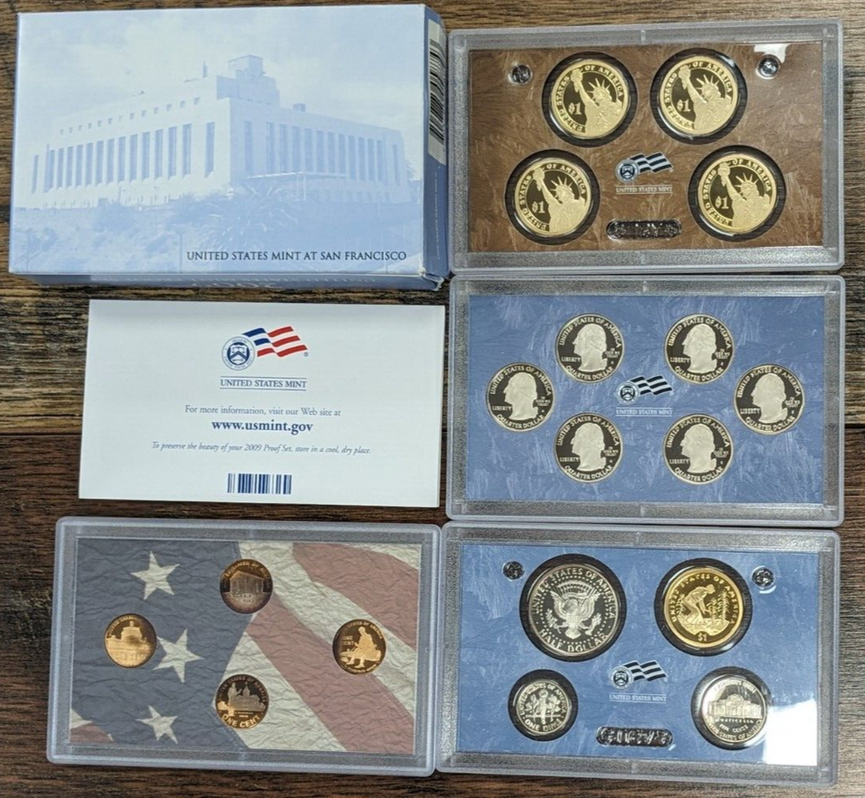 2009-S US Mint 18-Coin Proof Set Complete Slides/Box+COA -OGP- | eBay