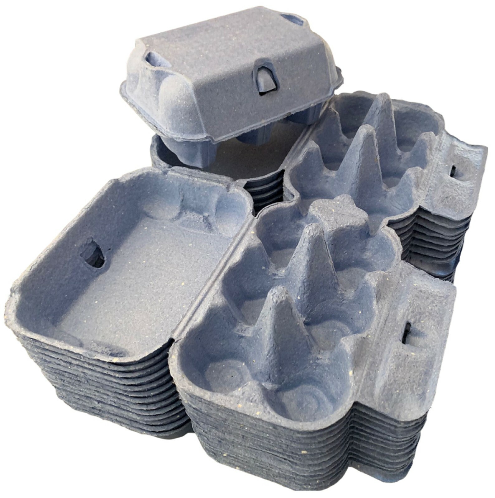 100 X CARDBOARD EGG BOXES NEW CARTONS CHICKEN COLOUR YELLOW, BLUE GREEN ...