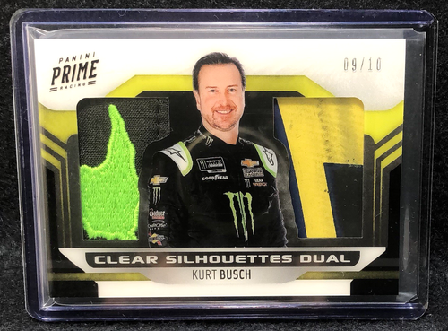 Kurt Busch 2019 Panini Prime Racing Clear Silhouettes Dual #9/10 | eBay