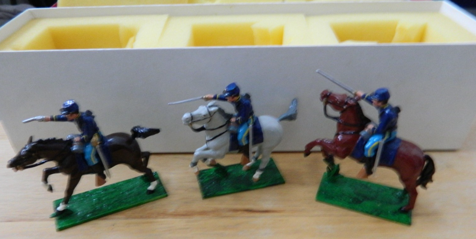 Trophy Miniatures Wales ACW #11 Trio of Mounted Troopers On Horseback ...