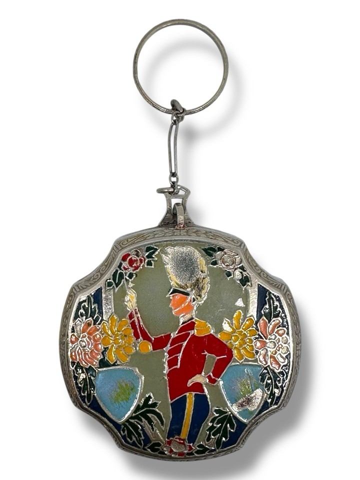 Rare JM Fisher Art Deco Powder Compact Drum Major Ring Chain 1930s ...