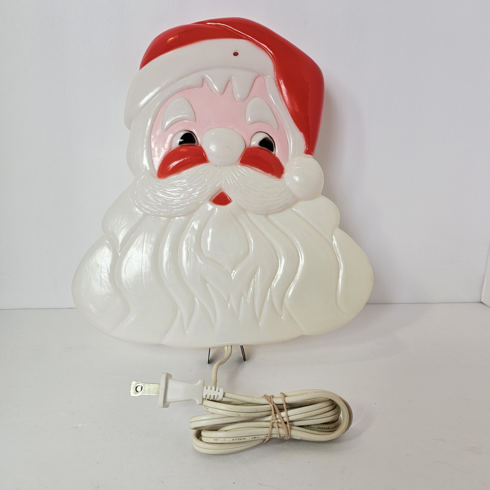 Vintage Mid Century Blow Mold Plastic Santa Claus Face Head Hanging ...