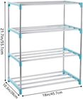 Xerhnan 4-Tier Stackable Small Shoe Rack Lightweight Shoe Shelf Storage ...