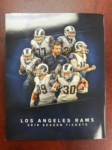 Los Angeles Rams 2018 Season Ticket Booklet - Lower Level | eBay