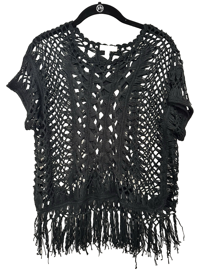 Hayden Small Open Crochet Fishnet Sheer Black Goth Whimsi Witchy ...