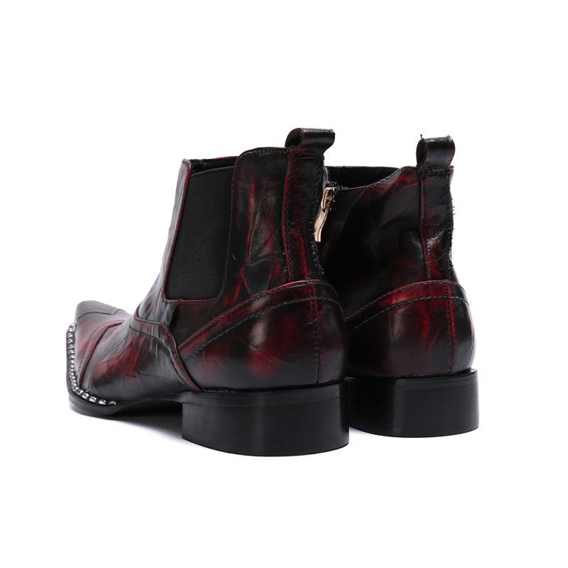 Hommes Véritable Bottines en Cuir,Homme Chaussures en Cuir,Chelsea ...