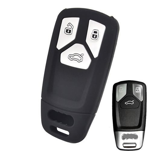 Silicone Key Case Cover Remote Shell Holder For Audi A4 B9 A5 F5 Q5 FY ...