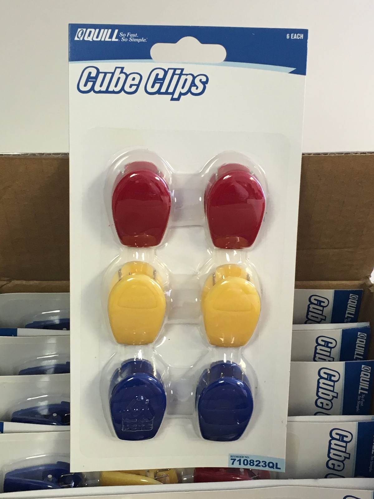 12 Lot Cube Clips for Cubicle Fabric/Corkboards 6-Count, Asst. Colors ...