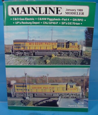 HO, S, O SCALE MAINLINE MODELER MAGAZINE JANUARY 1989 TABLE OF CONTENTS ...