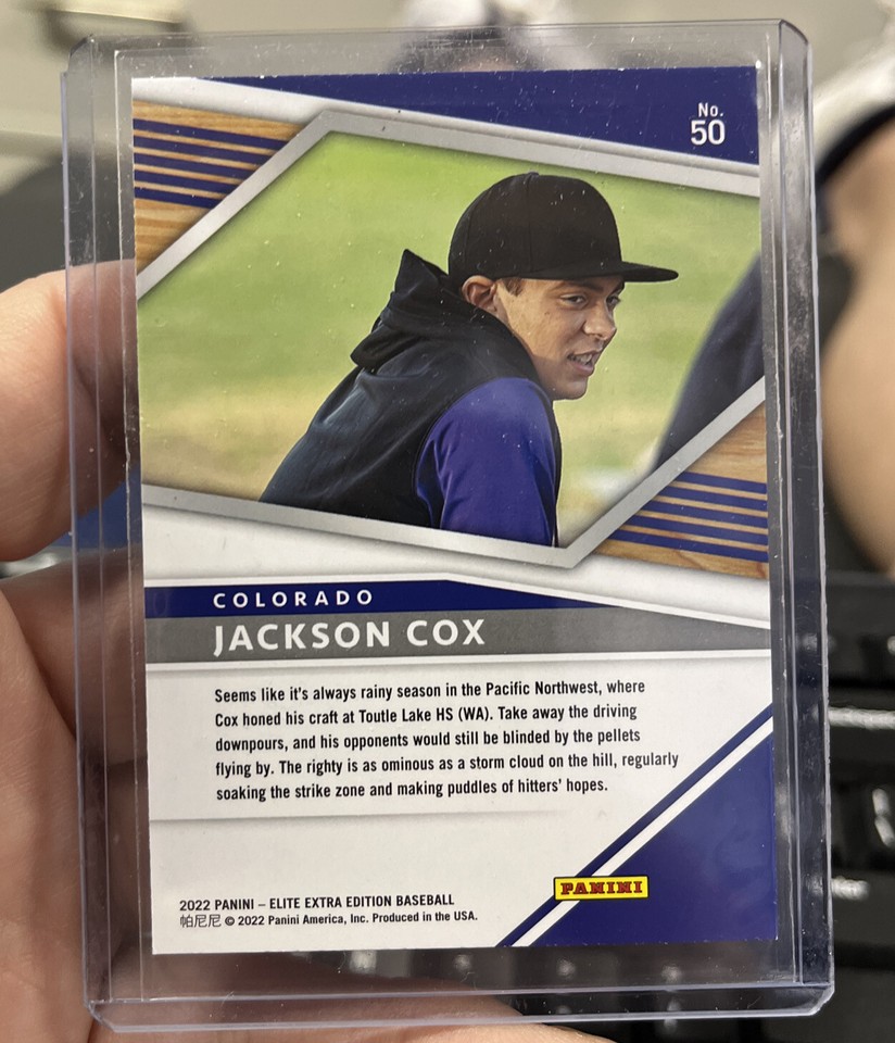 2022 Panini-Elite Extra Edition Baseball 50 Jackson Cox Pink | eBay