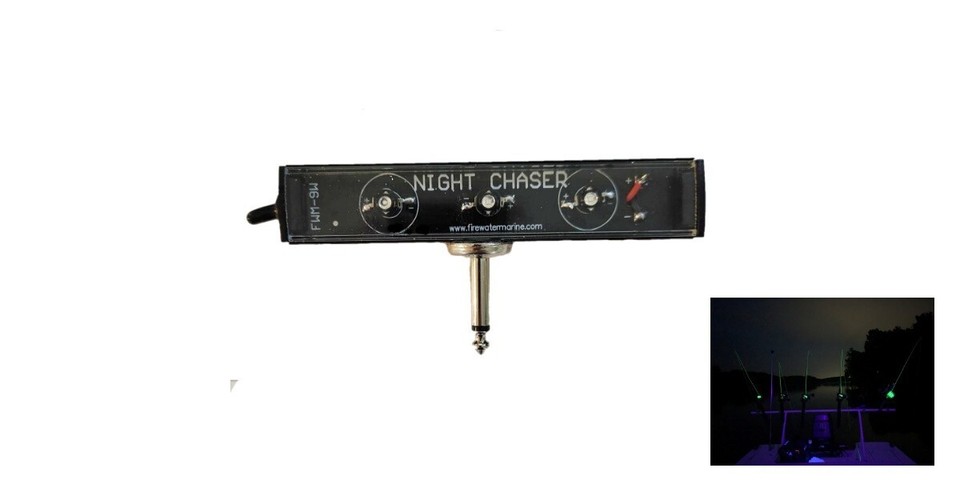 NIGHT CHASER UV LED FISHING BLACK LIGHT w/ HARD MONO PLUG - FULL GLOW ...