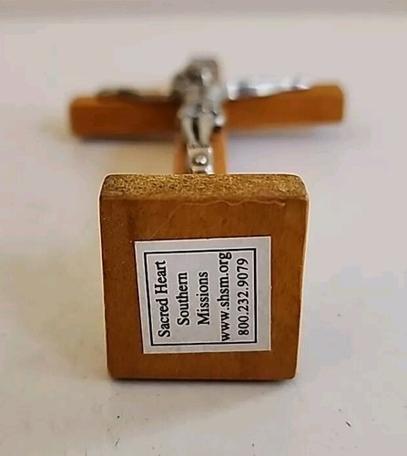 Sacred Heart League Metal & Wood INRI Cross Crucifix Christian 4" | eBay