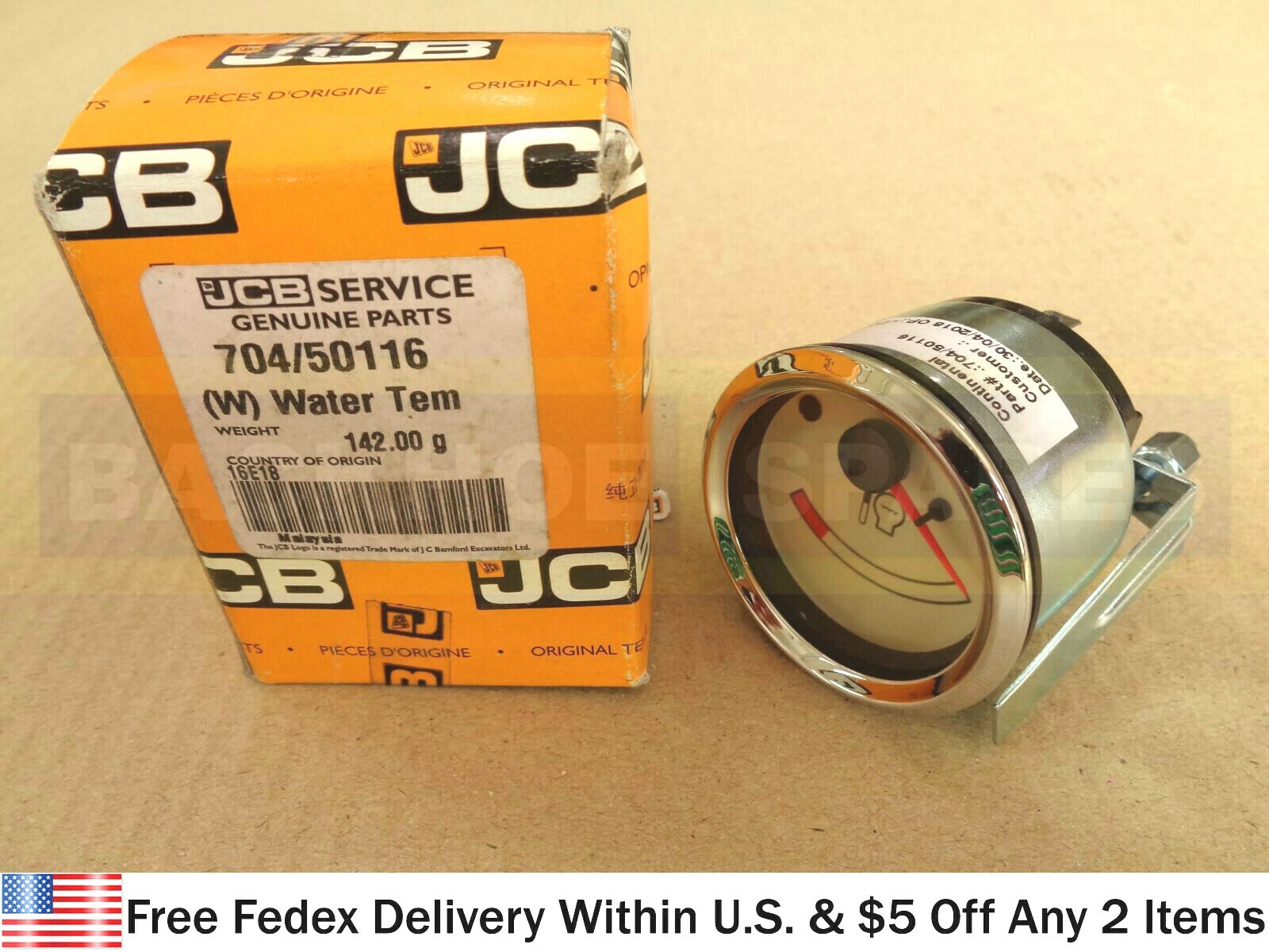 JCB PARTS - GENUINE JCB WATER TEMPERATURE GAUGE (PART NO. 704/50116) | eBay