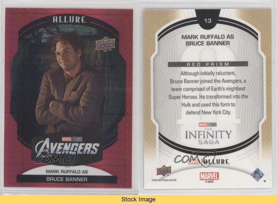 2022 Upper Deck Marvel Allure Red Prism as Hulk Mark Ruffalo #13 READ ...