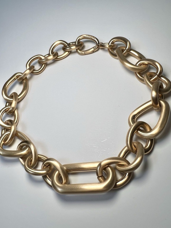 Brand New Cult Gaia Jewelry Reyes Gold Brass Chain Link Necklace | eBay