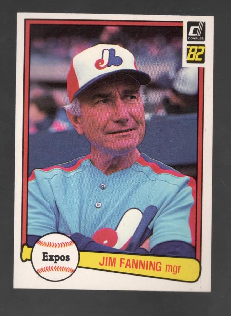 1982 Donruss Jim Fanning Montreal Expos #492 Near Mint or Better | eBay