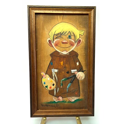 Vintage Brother Matthew OSF Franciscan Friar Self Portrait Oil on ...
