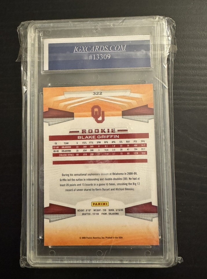 2009 Panini Blake Griffin Rookie #322 - IGX 10 - Los Angeles Clippers ...