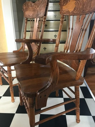 Antique Dining Room Table, 4 chairs and 2 captain chairs | eBay