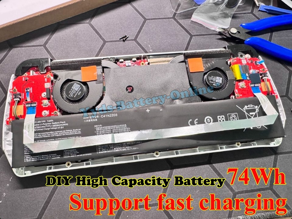 New 74Wh C41N2208 Battery For ASUS ROG Ally RC71L PC71L Gaming Handheld ...