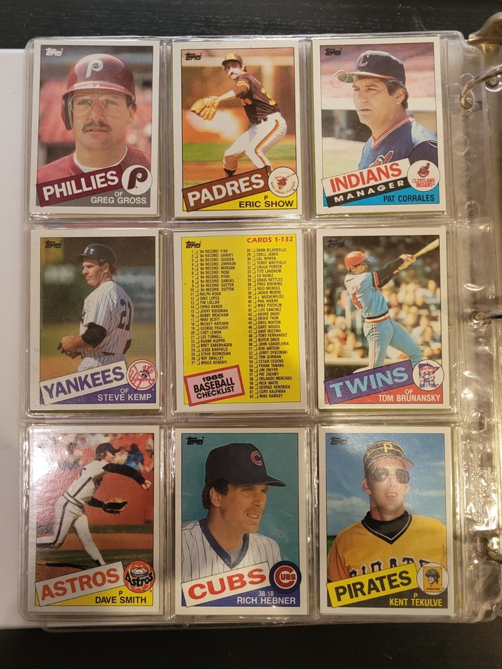 Whole collection baseball cards season 1980 to 1990 Topps ...