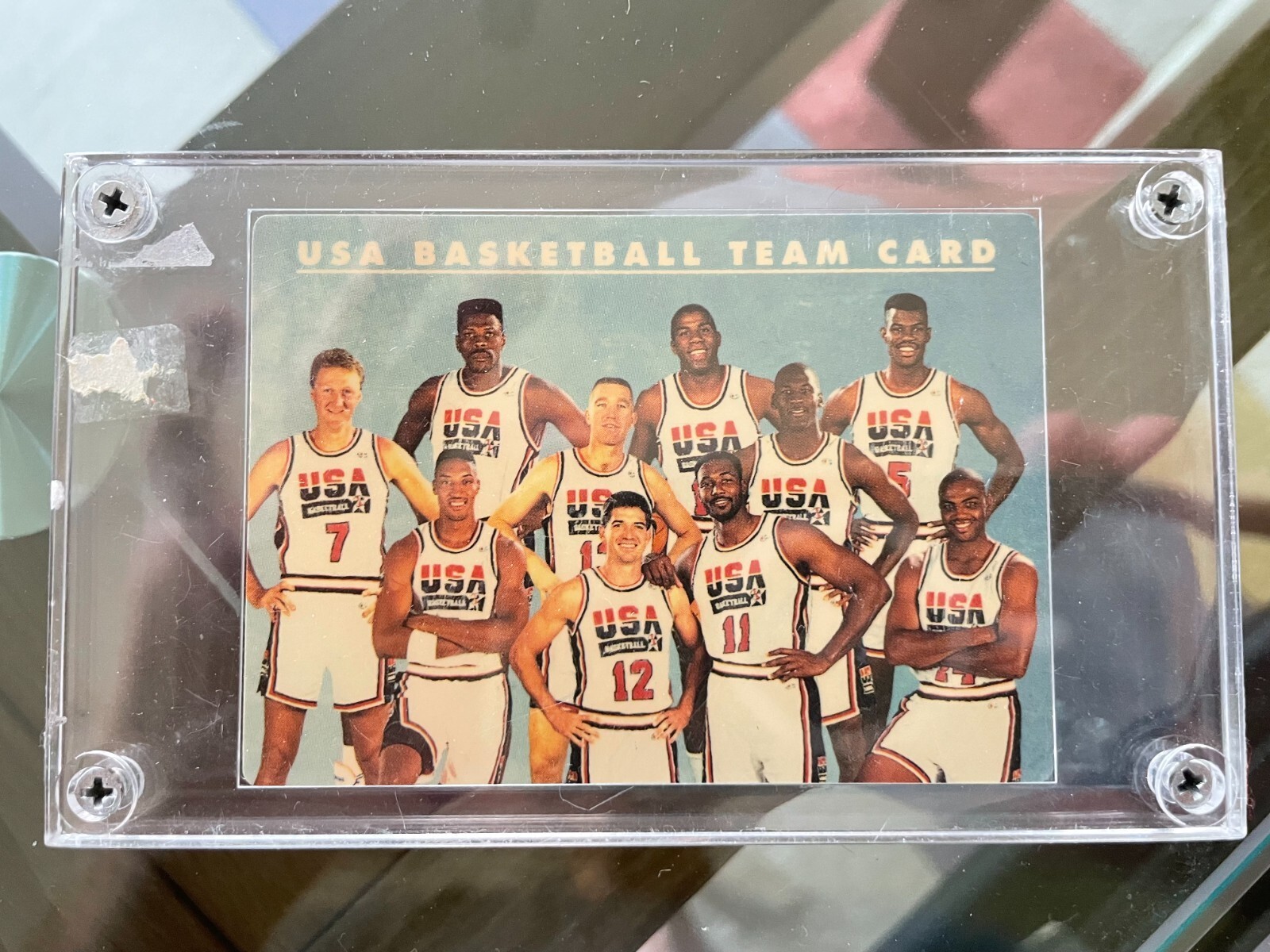 1992 SKYBOX USA BASKETBALL DREAM TEAM PLASTIC CARD JORDAN BIRD MAGIC NM ...