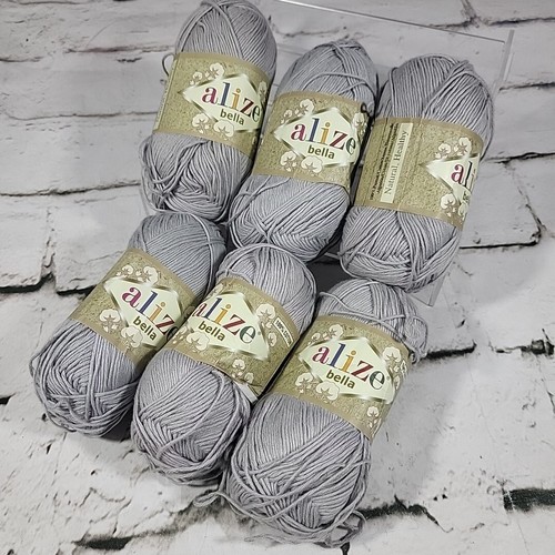 Alize Bella Yarn Gray Lot of 6 Skeins New | eBay