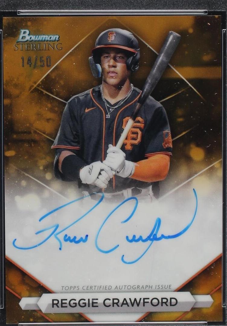 2023 Bowman Sterling - Prospect Autographs Reggie Crawford #PA-RCD Gold ...