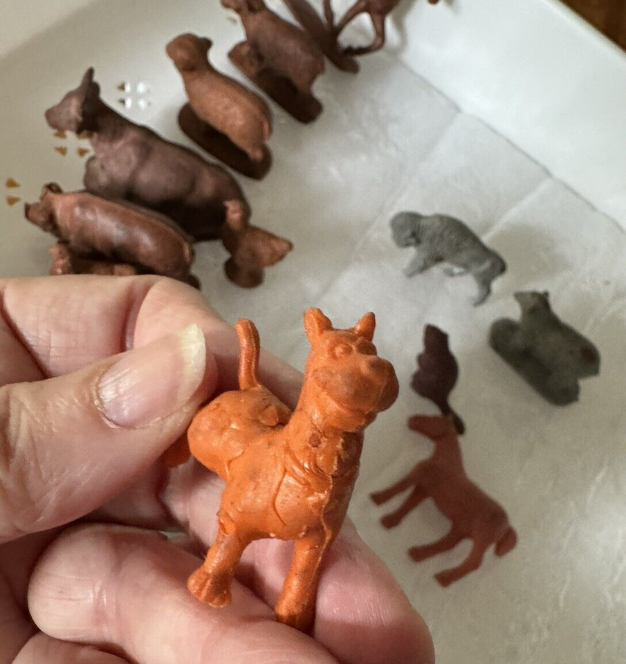 Large lot 27+ vintage farm animal figurines composition England Goat ...