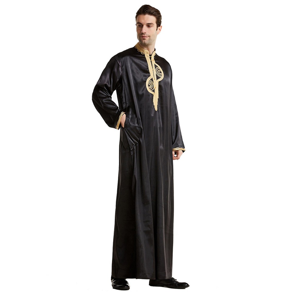 Mens Saudi Arab Muslim Robe Long Thobe Jubba Dishdasha Thawb Thoub ...