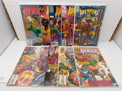 AVENGERS 391 392 393 394 395 396 397 398 399 400 MARVEL COMIC RUN 1995 ...