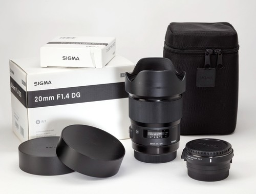 Sigma 20mm f1.4 DG Art lens Canon EF Mount/with Sigma EF to Sony E ...