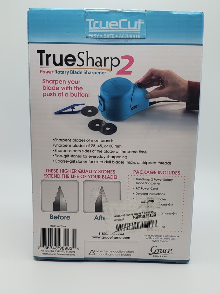 TrueCut TrueSharp 2 Power Rotary Blade Sharpener NEW IN THE BOX ...