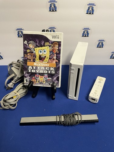 Nintendo Wii White RVL-001 GameCube Backwards Compatible 1 Remote 1 ...