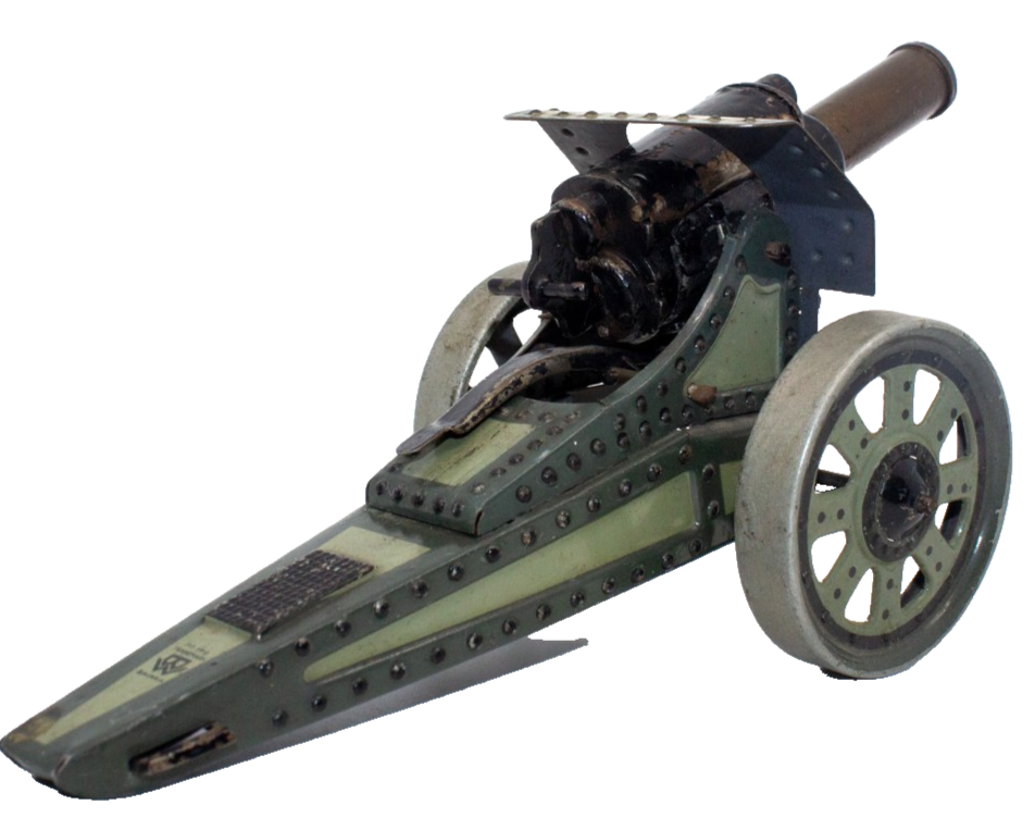 1920's German Bing Spring Loaded Hand Painted Howitzer - Vintage Rare ...