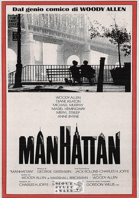 Manhattan Movie Poster French Postcard, Woody Allen, Media Comm #FK-32 ...