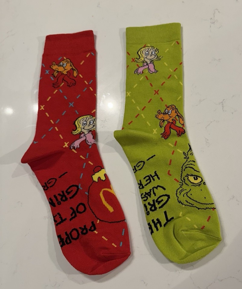 McDonald’s Grinch Socks Christmas Socks | eBay UK
