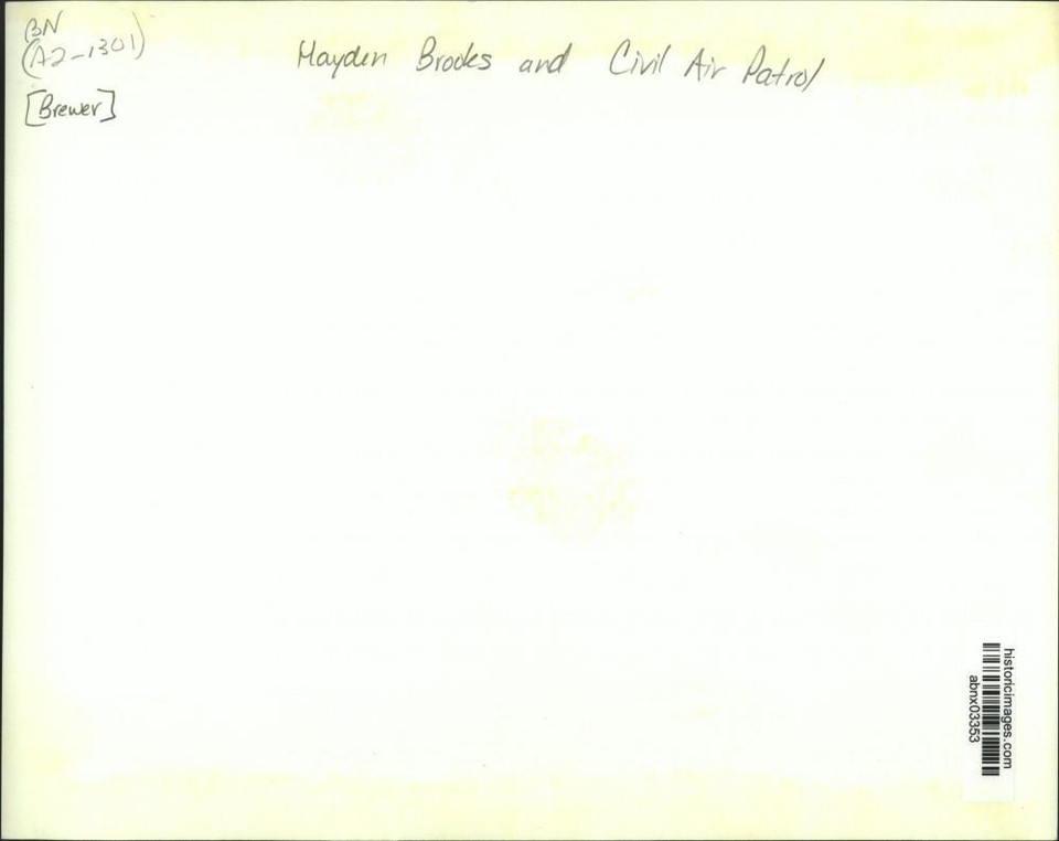 Press Photo Hayden Brooks with Chart of Alabama Wing of Civil Air ...